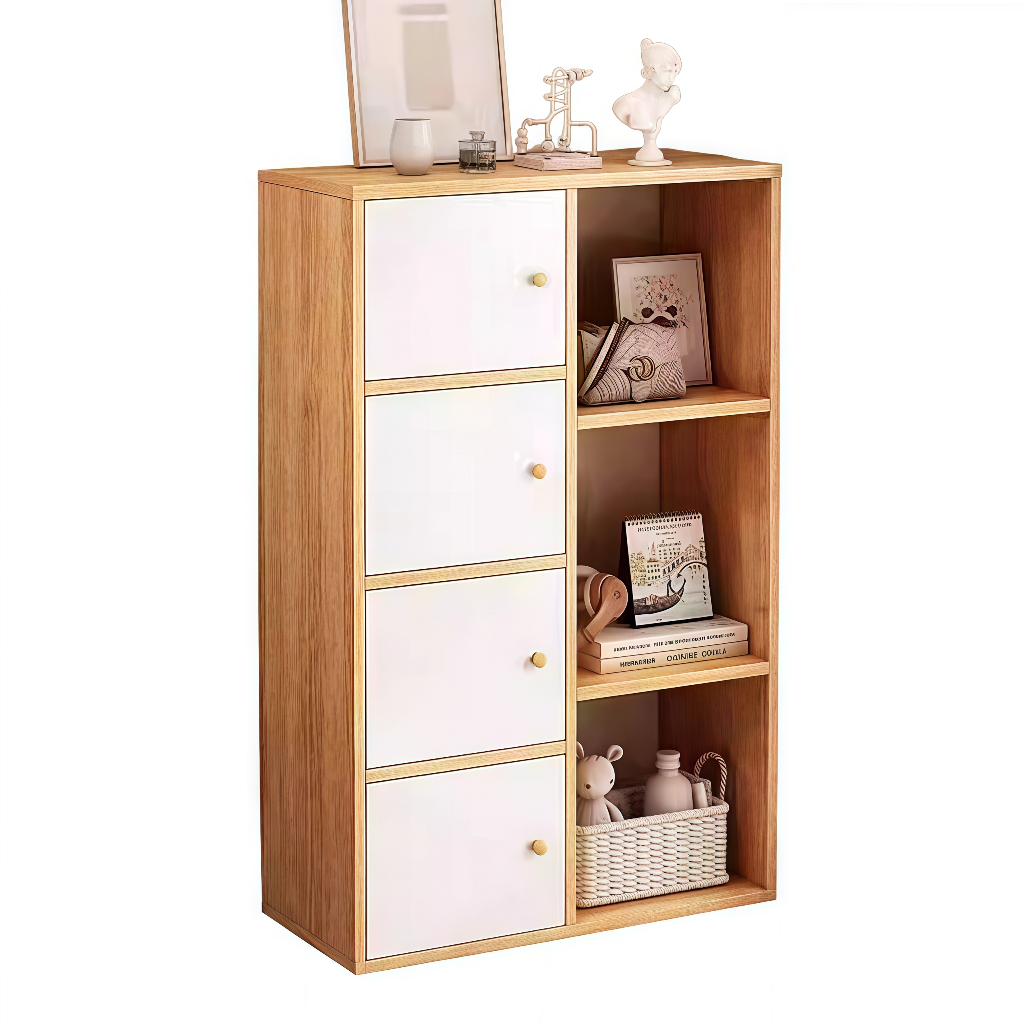 LOFT-Multi Layer Storage Cabinet With Door Bedroom Bookshelf Multi ...