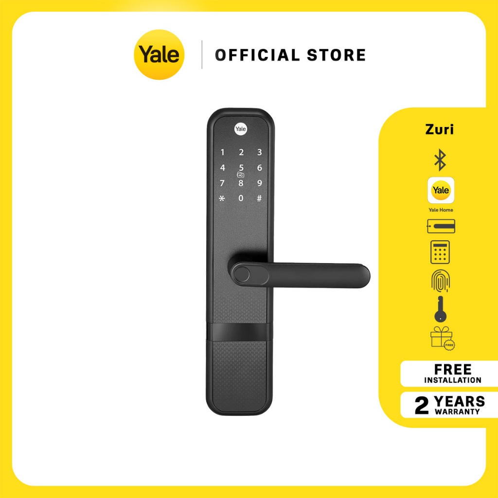 Yale Zuri (Mortise) Smart Door Lock - Fingerprint/ PIN Code/ RFID ...