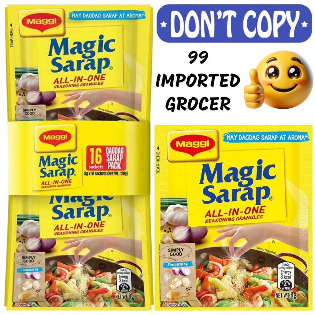 Maggi Magic Sarap All-In-One Seasoning Granules 8g. (Pack of 16 ...