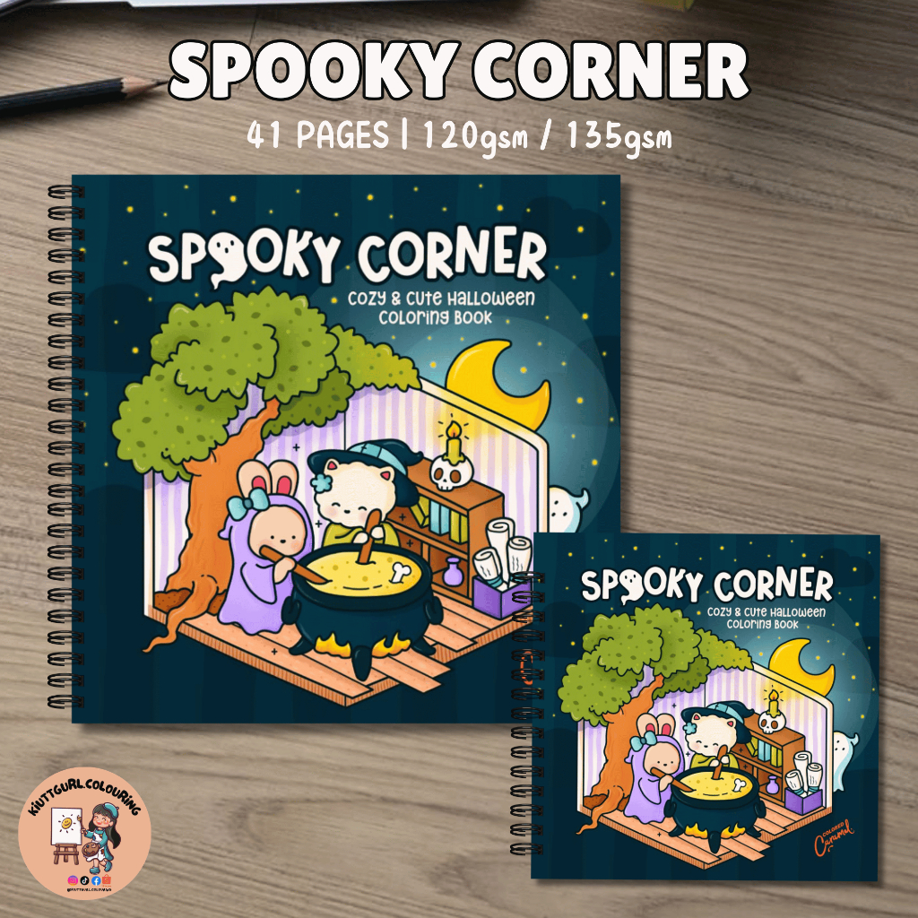 SPOOKY CORNER By Colored Caramel Colouring Book 41pages | Shopee Malaysia