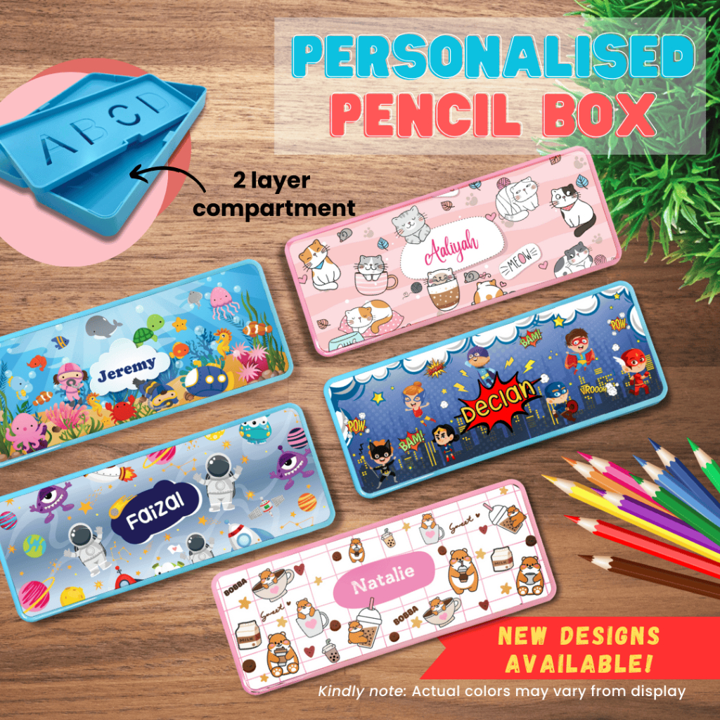 Customize Pencil Case Pencil Box Hard Case Kotak Pensel Beg Kanak-kanak ...
