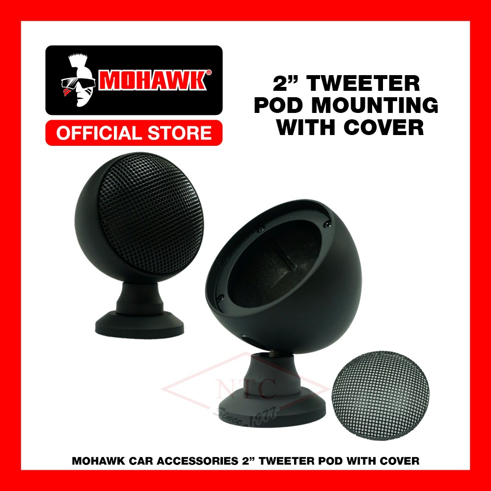 MOHAWK Car Audio Accessories 2 inch Aluminum Tweeter Speaker Pods ...