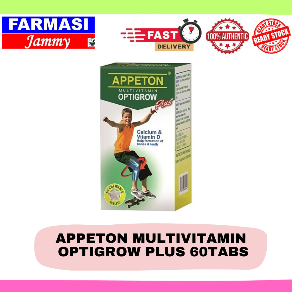 APPETON MULTIVITAMIN OPTIGROW PLUS 60'S CHEWABLE TABLETS | Shopee Malaysia
