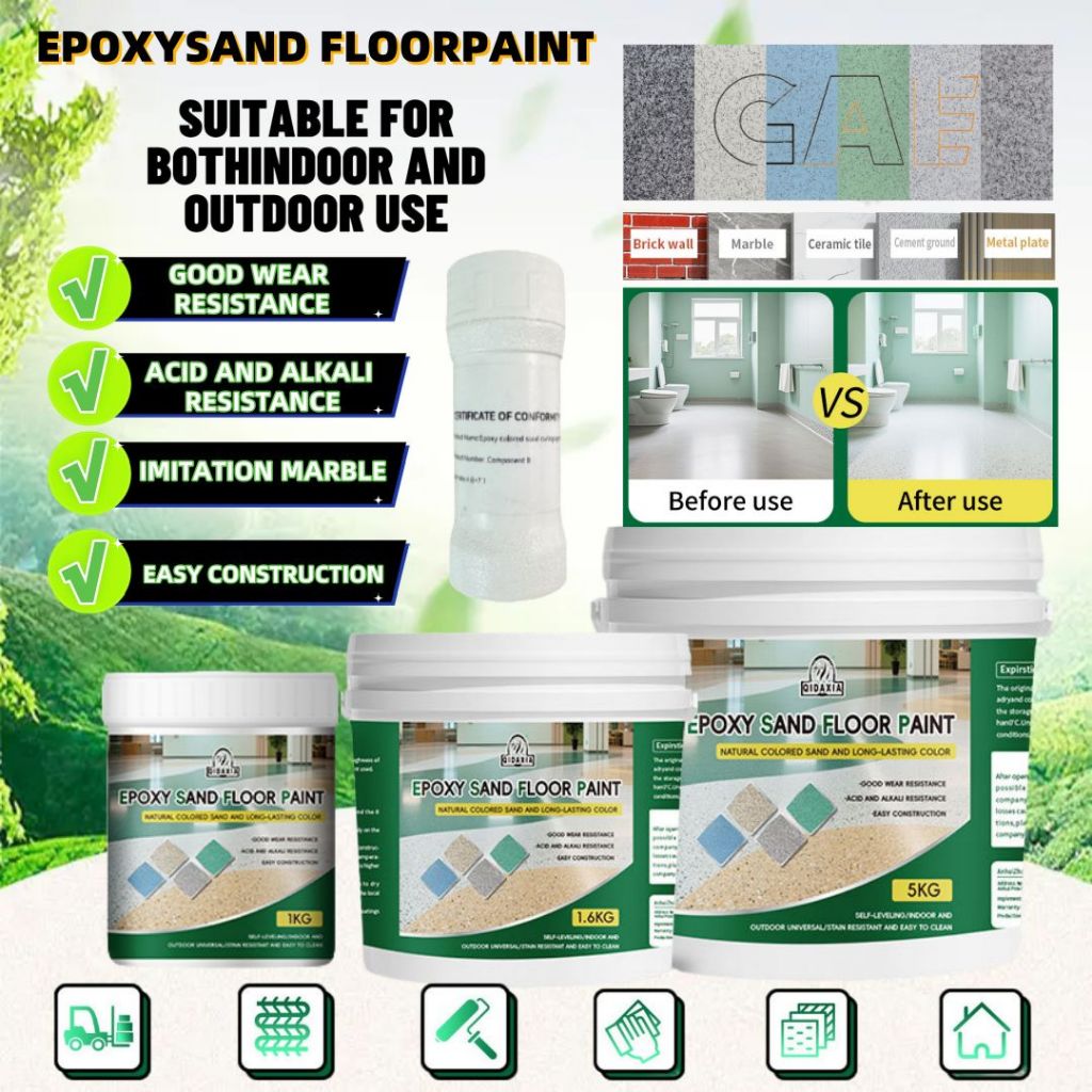 Cat Lantai Epoksi Berwarna, Cat Lantai Simen Anti-Slip, Cat Epoksi ...