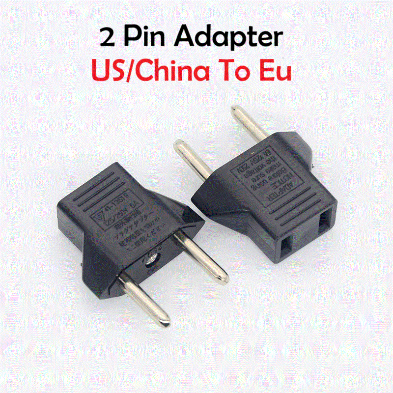 (2 PIN Adapter) Converter US Input to EU Malaysia | Shopee Malaysia