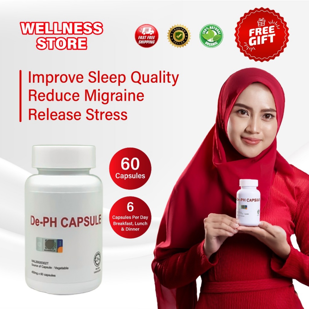 De PH Capsule (60capsule) Improve Sleep Quality, Relieve Stress ...