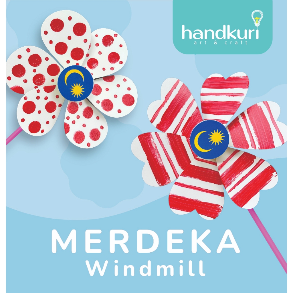Handkuri (2/packs) Merdeka Malaysia Day Windmill with Color Set ...