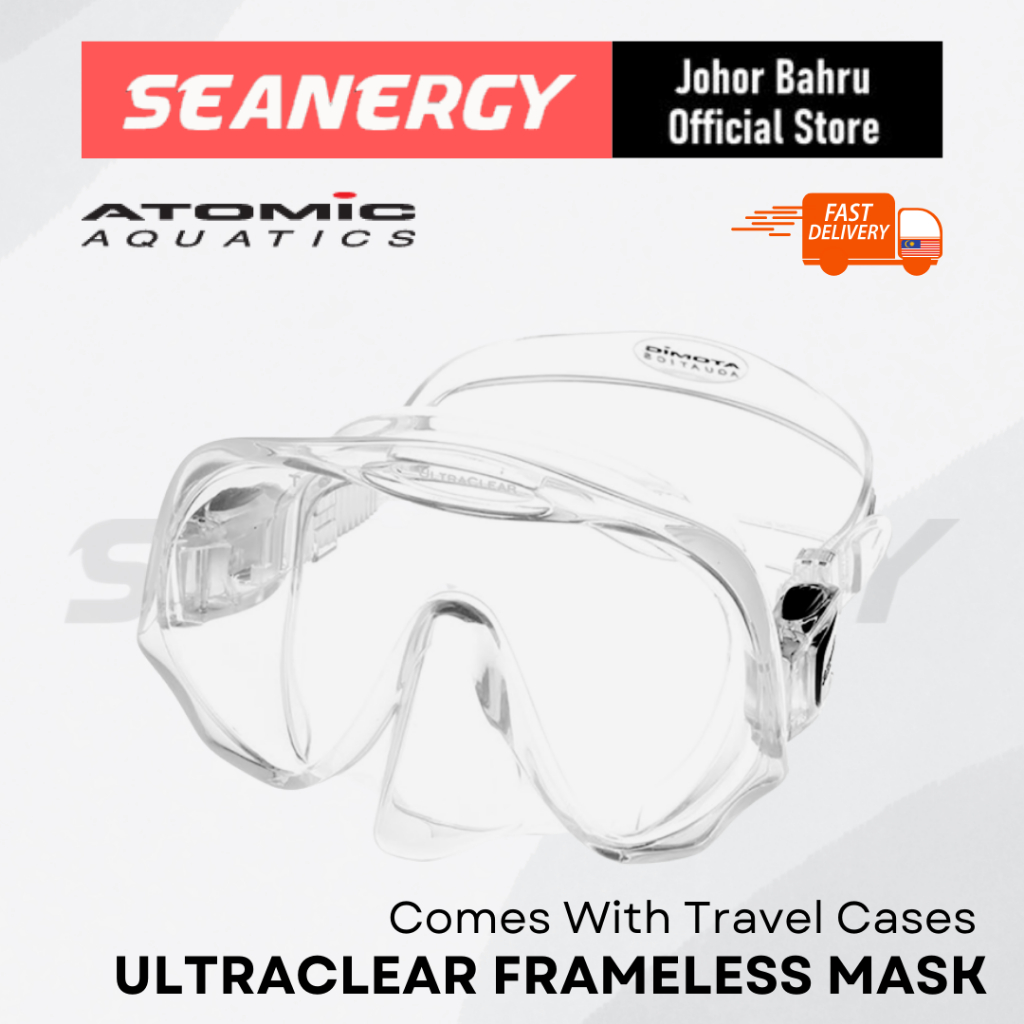 ATOMIC AQUATICS Frameless Diving Mask Ultra Clear for Scuba Diving ...
