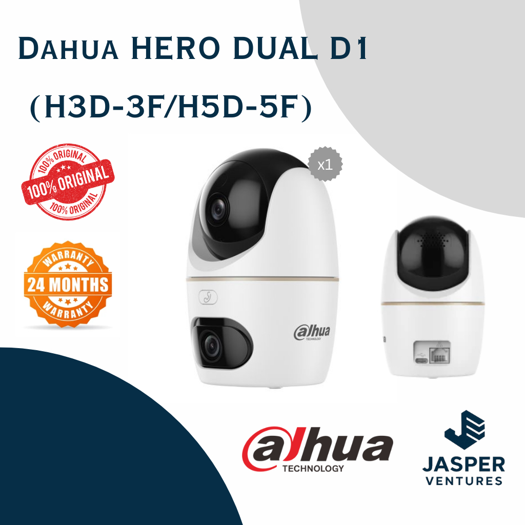DAHUA 3+3MP/5+5MP INDOOR WI-FI DUAL-LENS PAN & TILT CAMERA (H3D-3F/H5D ...