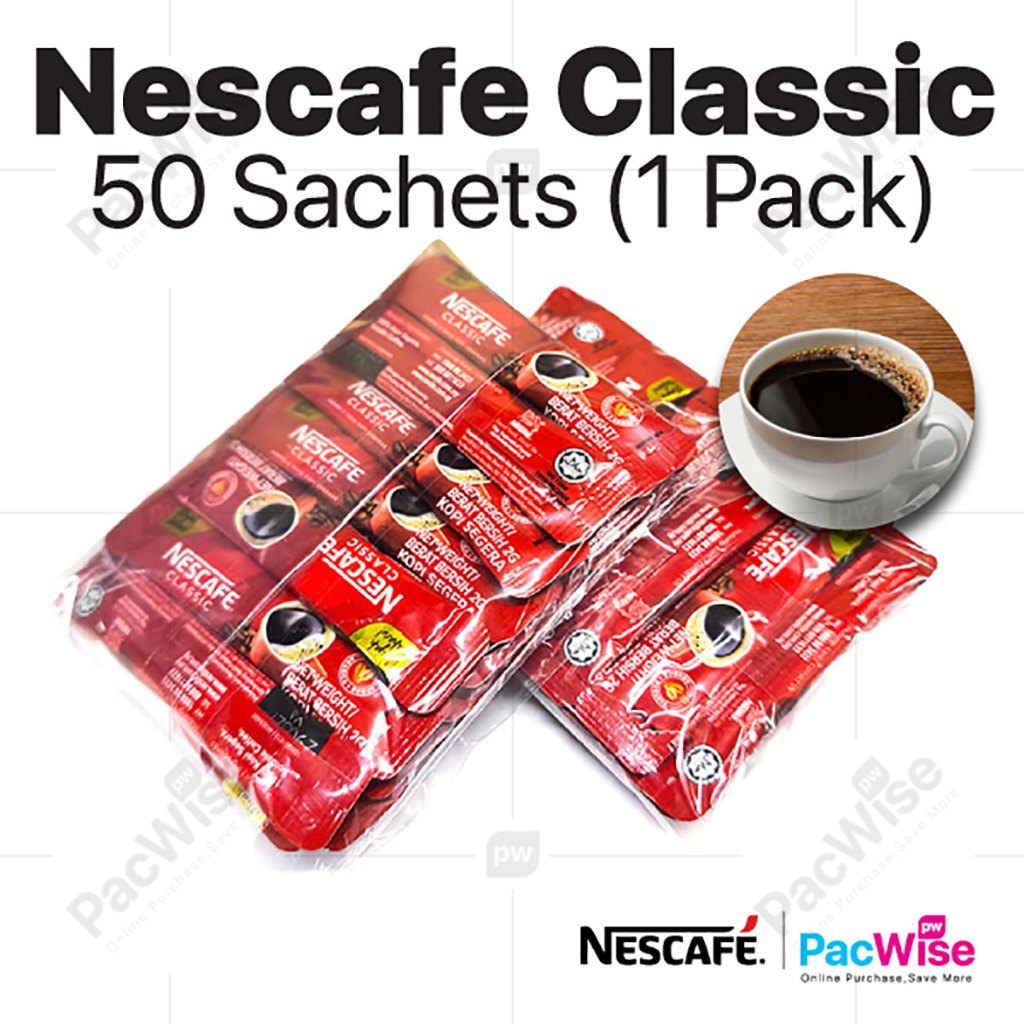 Nescafé Classic Sachets – Instant Coffee Packets | Original Black ...