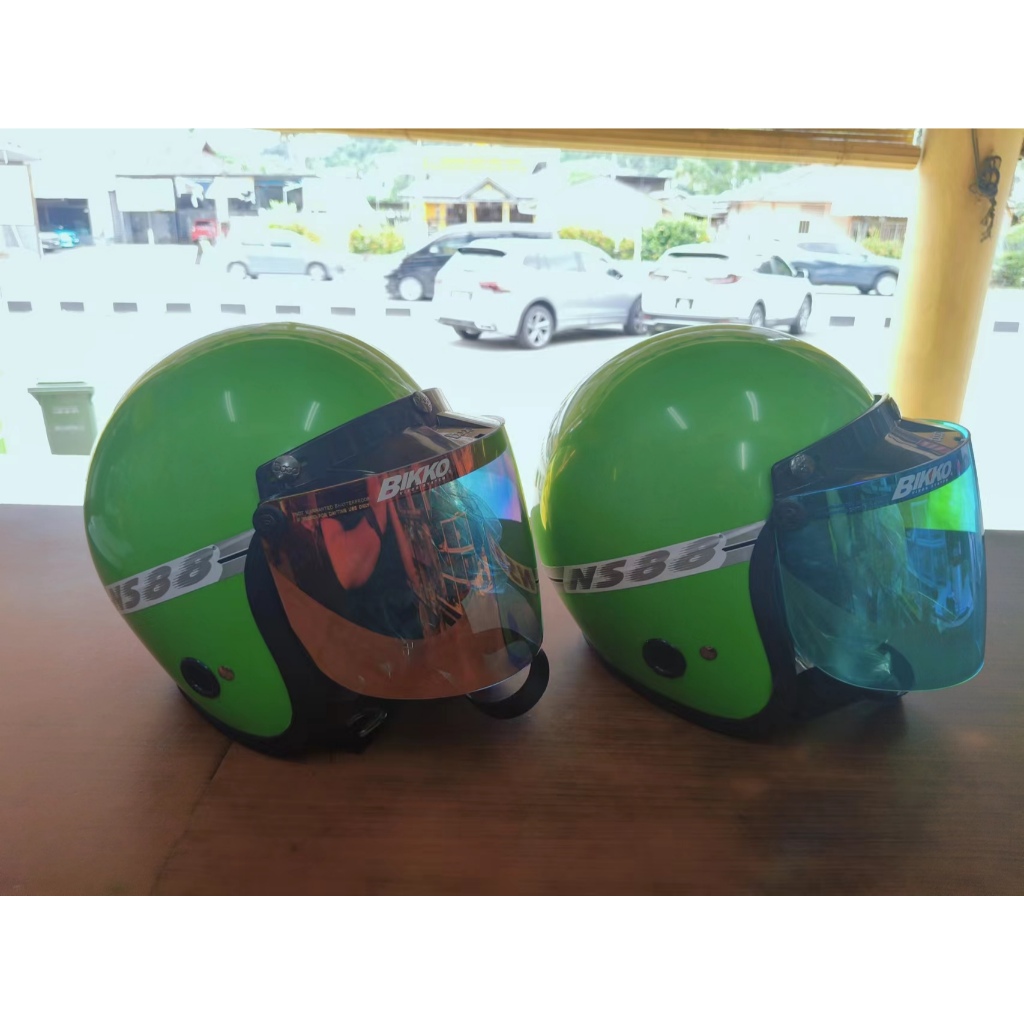 HELMET NS88-SAIZ 60mm-SIRIM APPROVE-HIJAU/GREEN LATEST COLOUR | Shopee ...