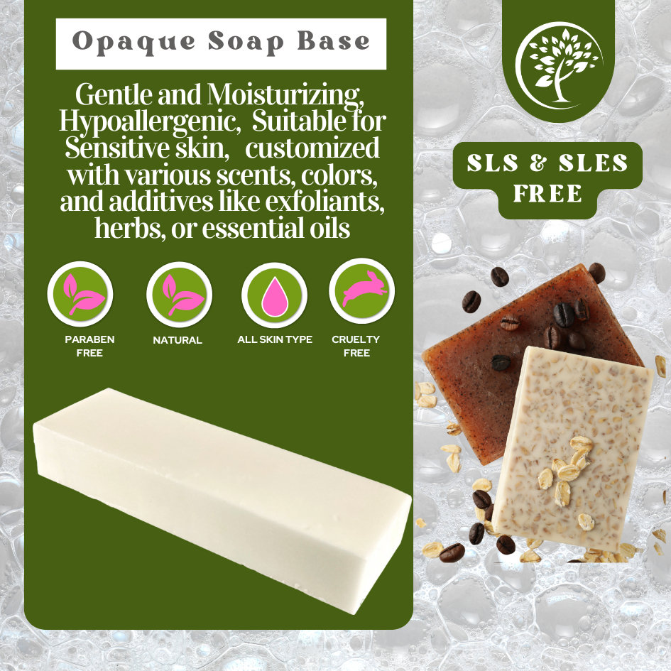 1KG- Opaque Glycerin Soap Base SLS & SLES FREE (Soap Making, Face Soap ...