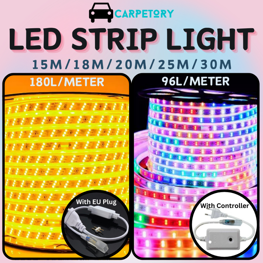 LED 12mm Strip Light 96L RGB 180L Flexible Neon Tube Led 2835 220V ...