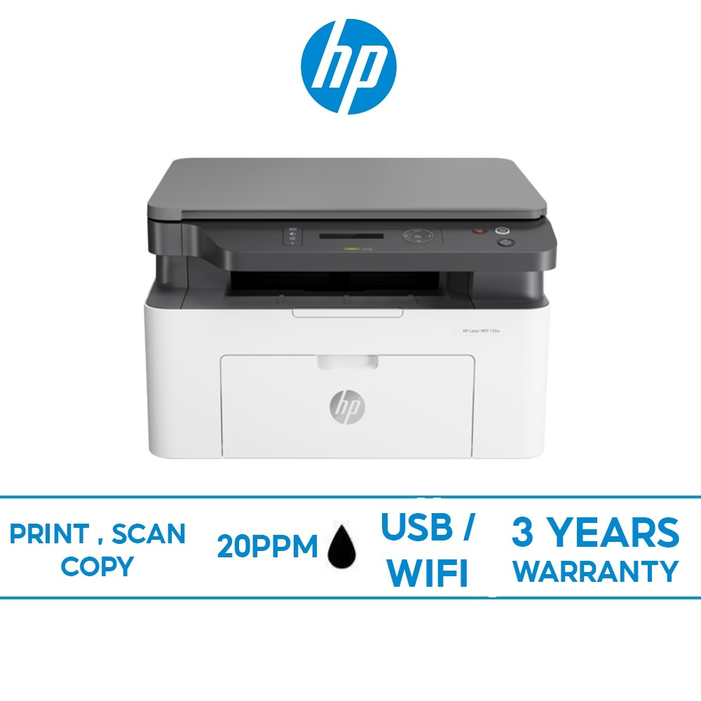 HP MFP 136A (USB) / MFP 136W (WIRELESS) LASERJET PRINTER - PRINT/SCAN/ COPY | Shopee Malaysia
