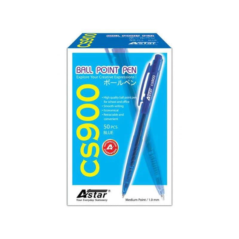 ASTAR CS900 Ball Point Pen Blue color 50pcs Per Box | Shopee Malaysia