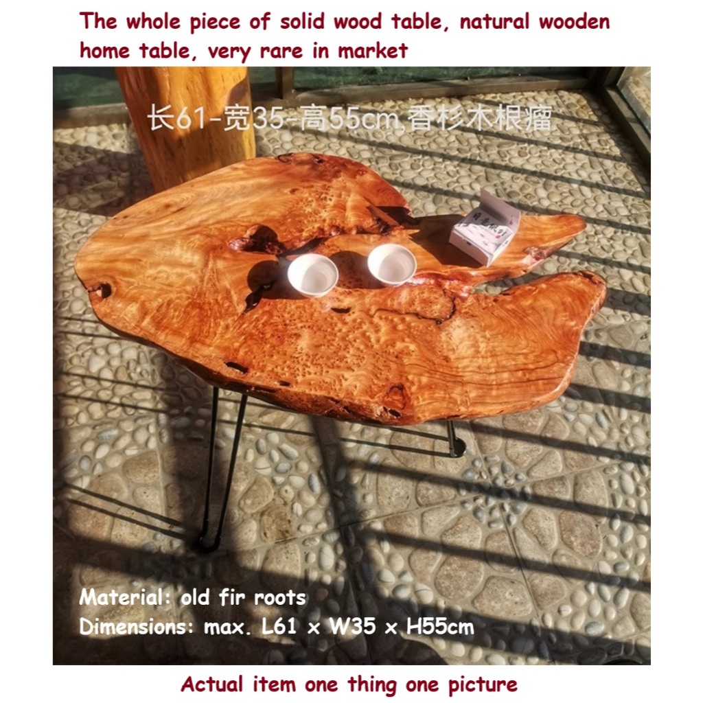 Solid Wood Coffee Table Natural Wooden Tea Table Nature Whole Piece ...
