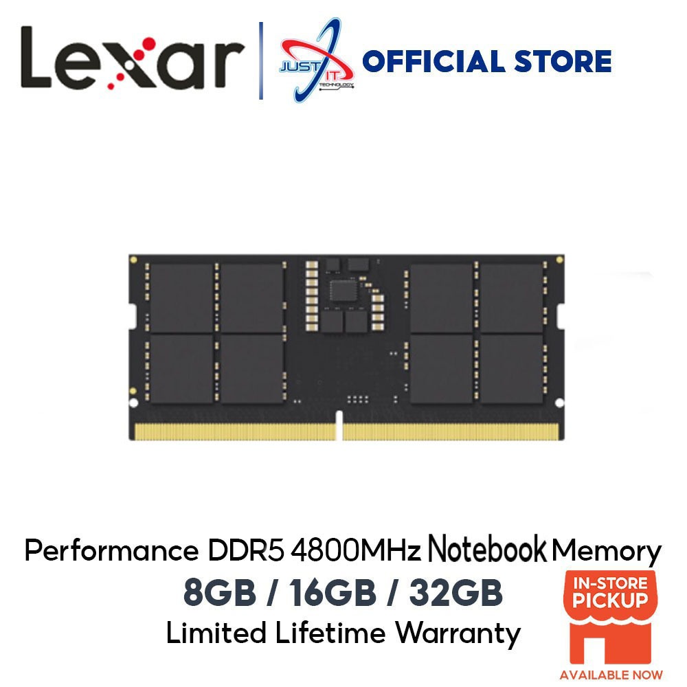 LEXAR Value Performance DDR5 4800MHZ Sodimm NB RAM (8GB/16GB/32GB ...