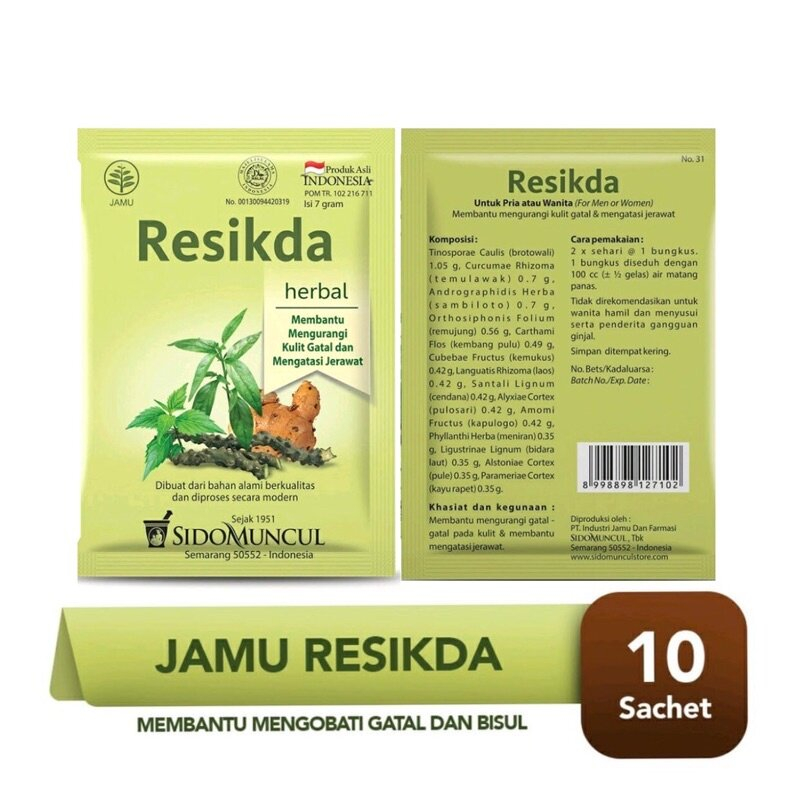Jamu Serbuk Tradisonal Sidomuncul Reksida / Bersih Darah - Gaatal ...