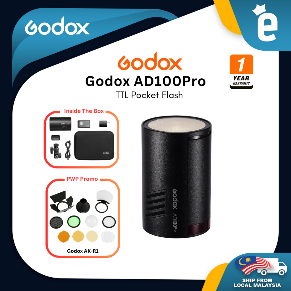 Godox AD100pro Pocket Flash AD100 PRO Malaysia Warranty | Shopee Malaysia