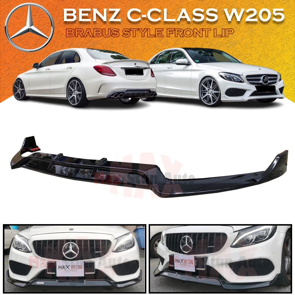 MERCEDES MERS BENZ W205 C CLASS C200 C180 C250 C300 15-18 FRONT LIP ...