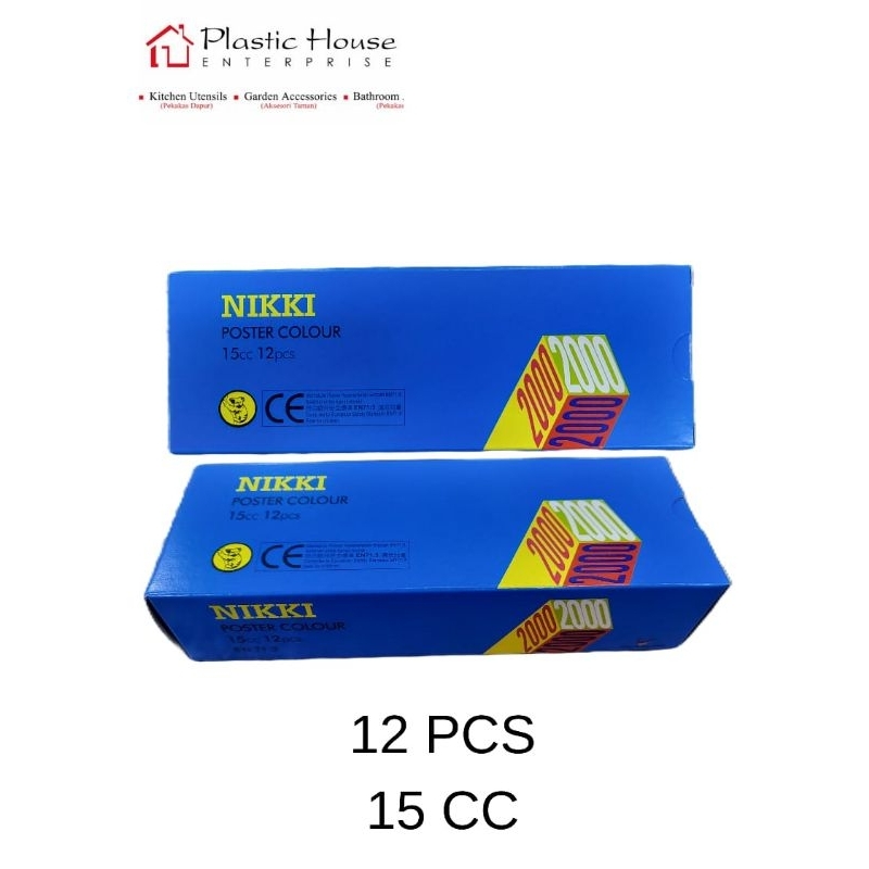 NIKKI POSTER COLOUR / 12 PCS - 15 CC | Shopee Malaysia