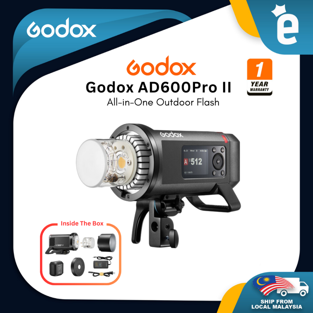 Godox AD600Pro II All-in-One Outdoor Flash 1 Year Malaysia Warranty ...