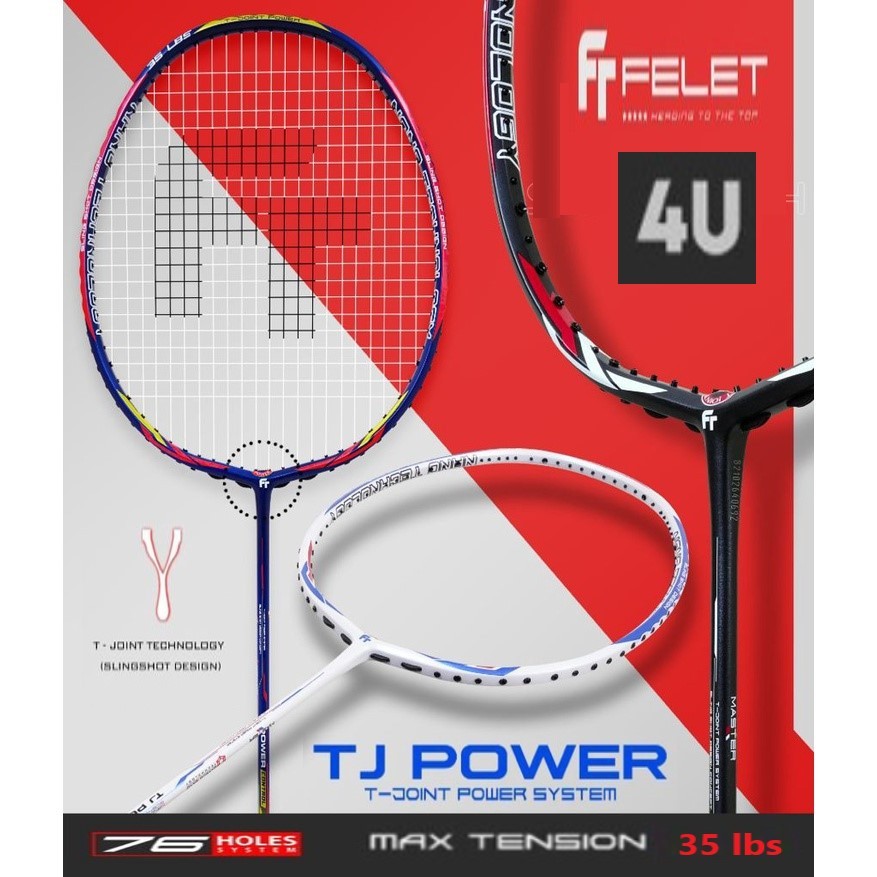 (SIAP PASANG TALI ) FELET TJ 1000 Power Speed Control FULL SET RAKET ...