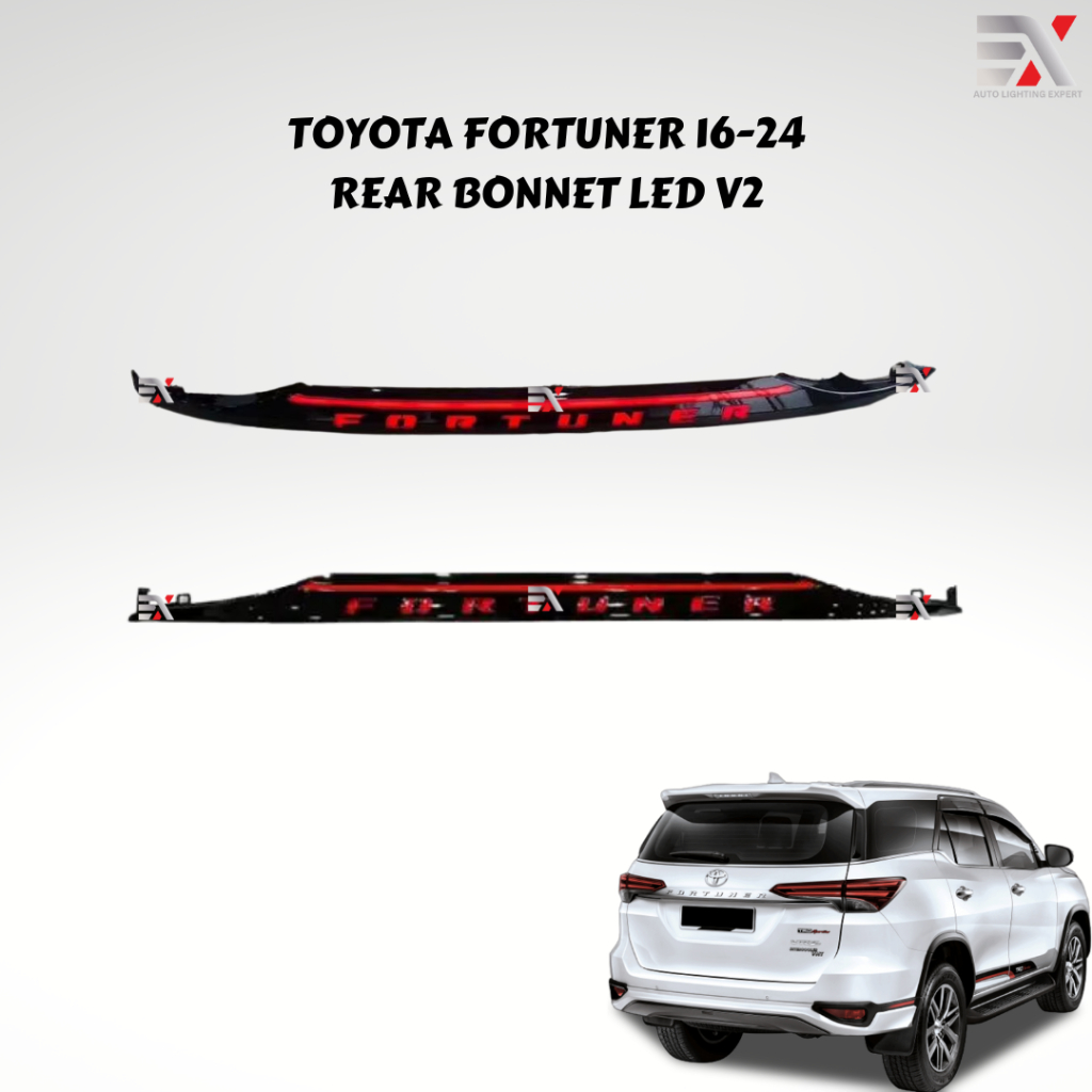 TOYOTA FORTUNER REAR BONNET LED V2 | Shopee Malaysia