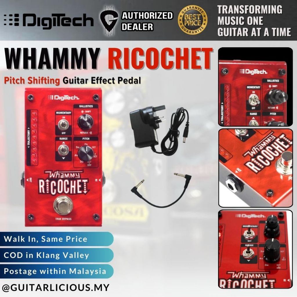 DigiTech Whammy Ricochet Guitar Effects Pedal ( Whammy-Ricochet ...