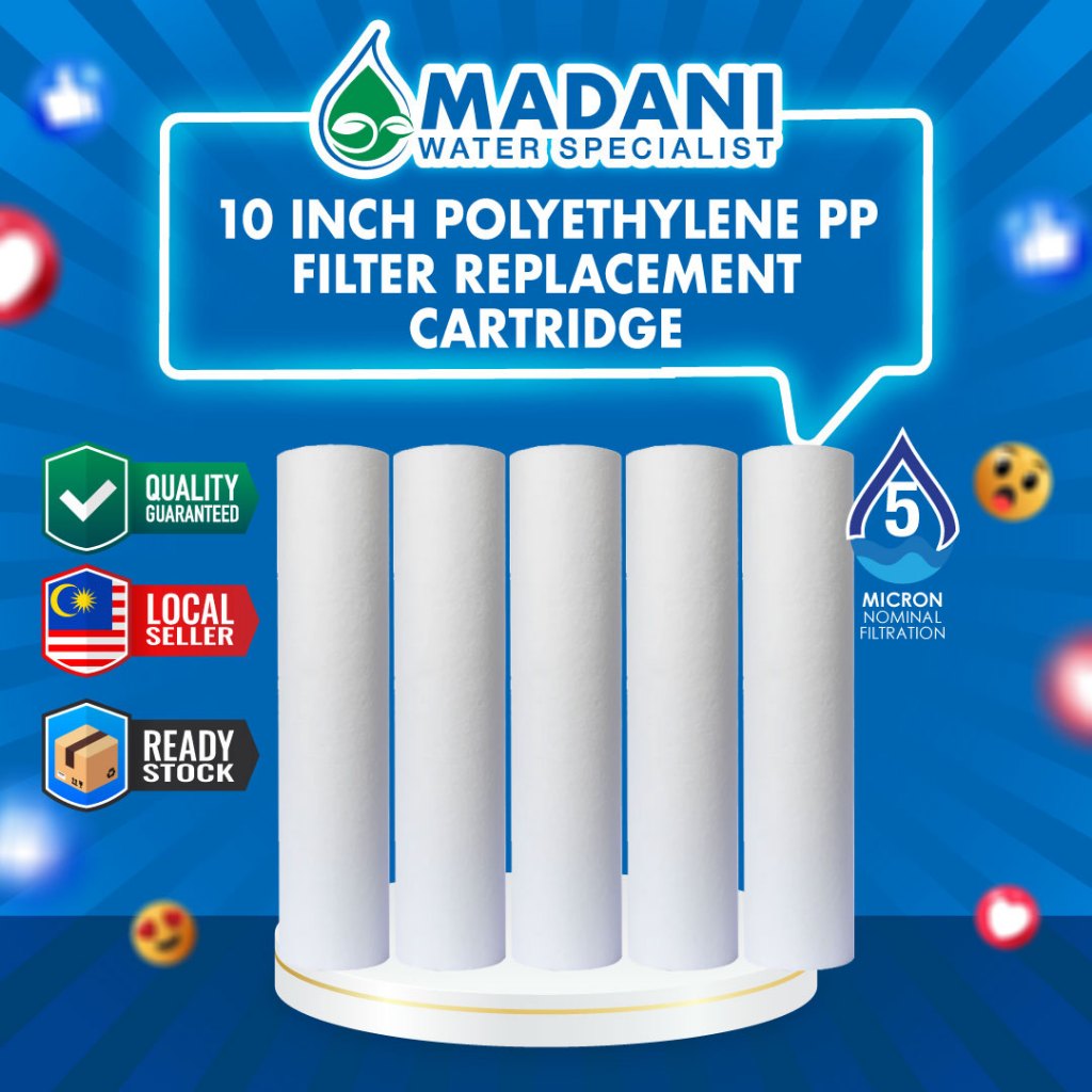 5 IN 1 PACK PP Sediment Fiber Water Filter / Water Purifier Replacement ...