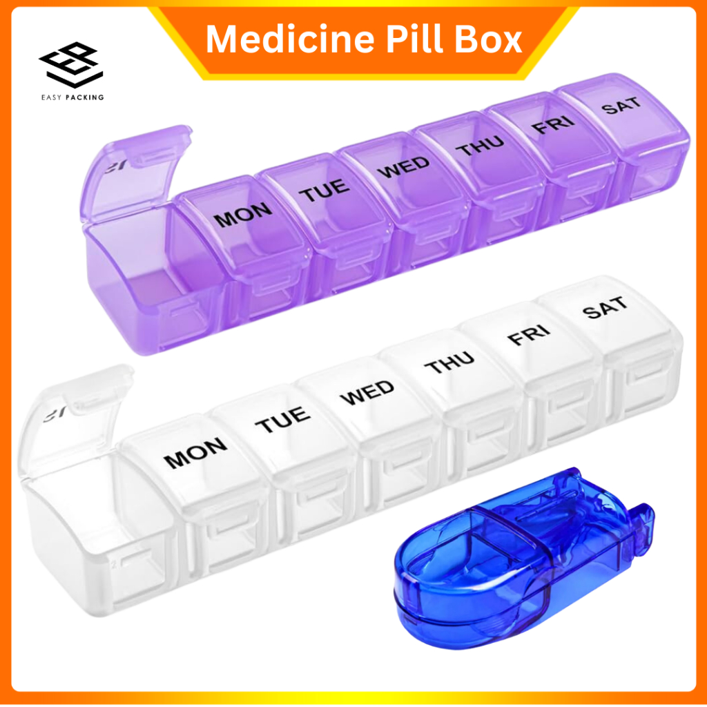 EP 7 Days Daily Pill Box Medicine Pill BoxTravel Medicine Tablet ...