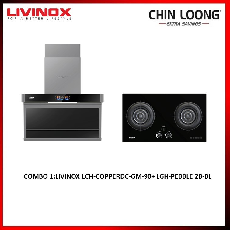 [COMBO SET]LIVINOX LCH-COPPERDC-GM-90 - L SHAPE COOKER HOOD (2150m3 ...