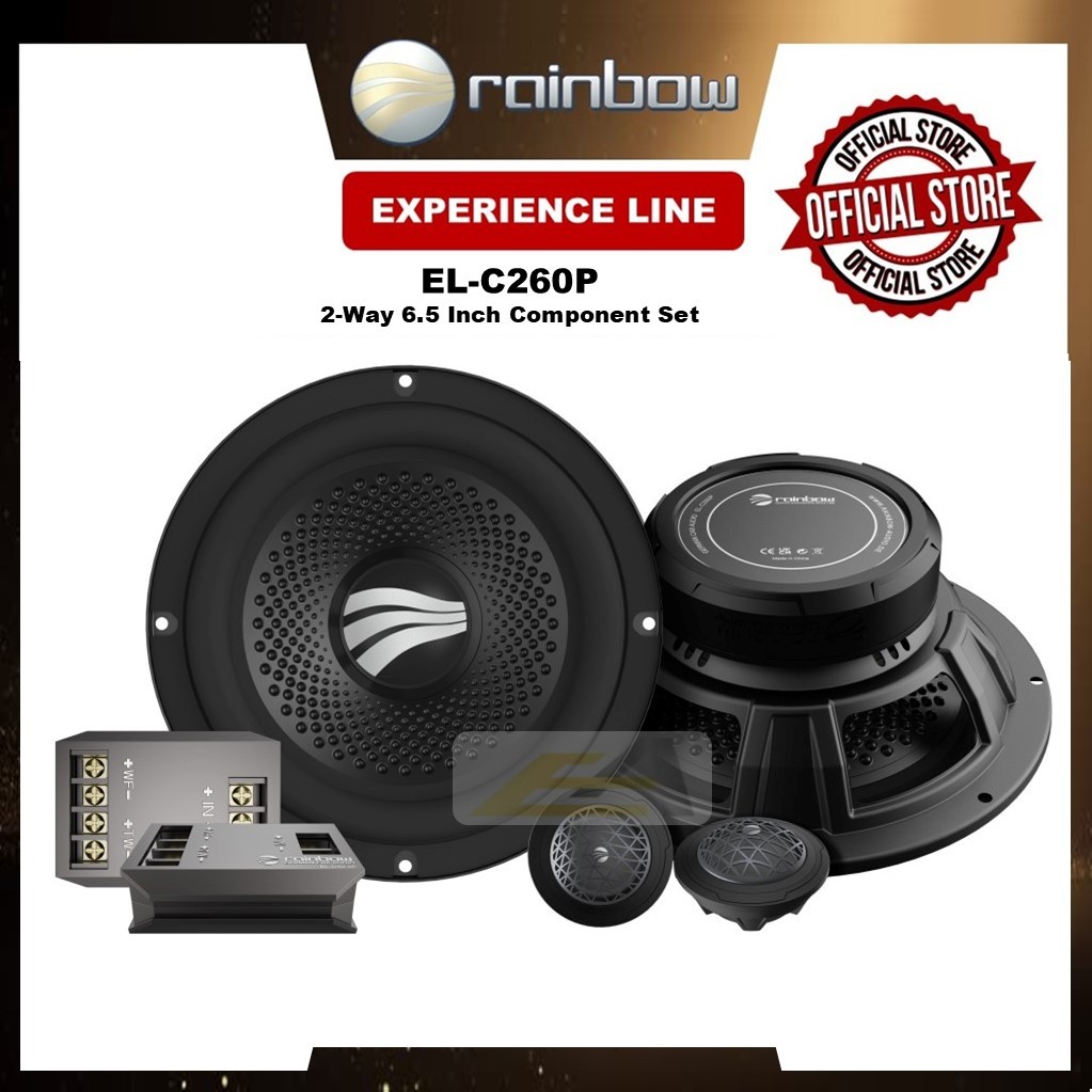 Rainbow Audio | Car Audio 6.5 Inch 2-Way Component Speaker | EL-C260P ...