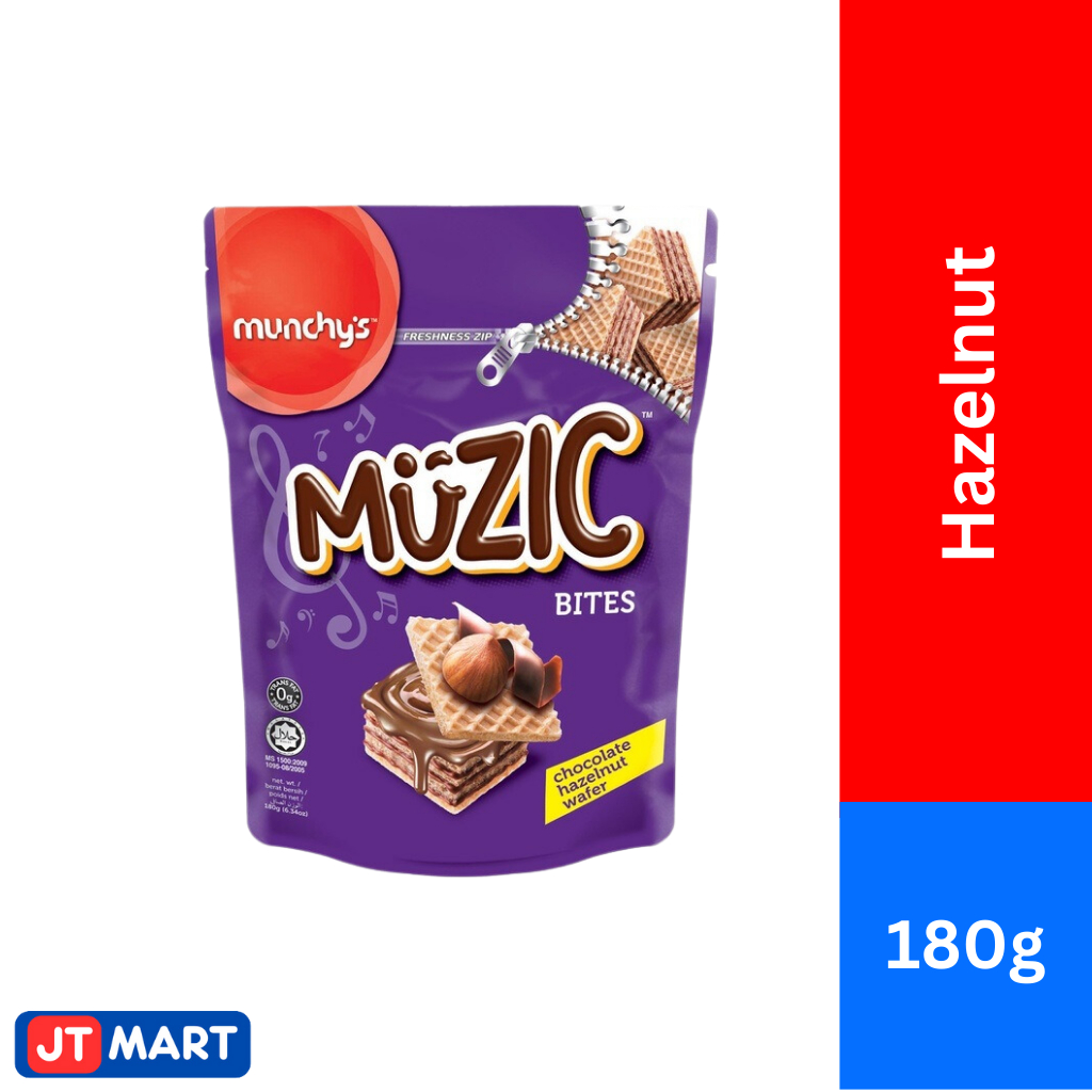 Munchy's Muzic Wafer Bites - Hazelnut (180g) | Shopee Malaysia