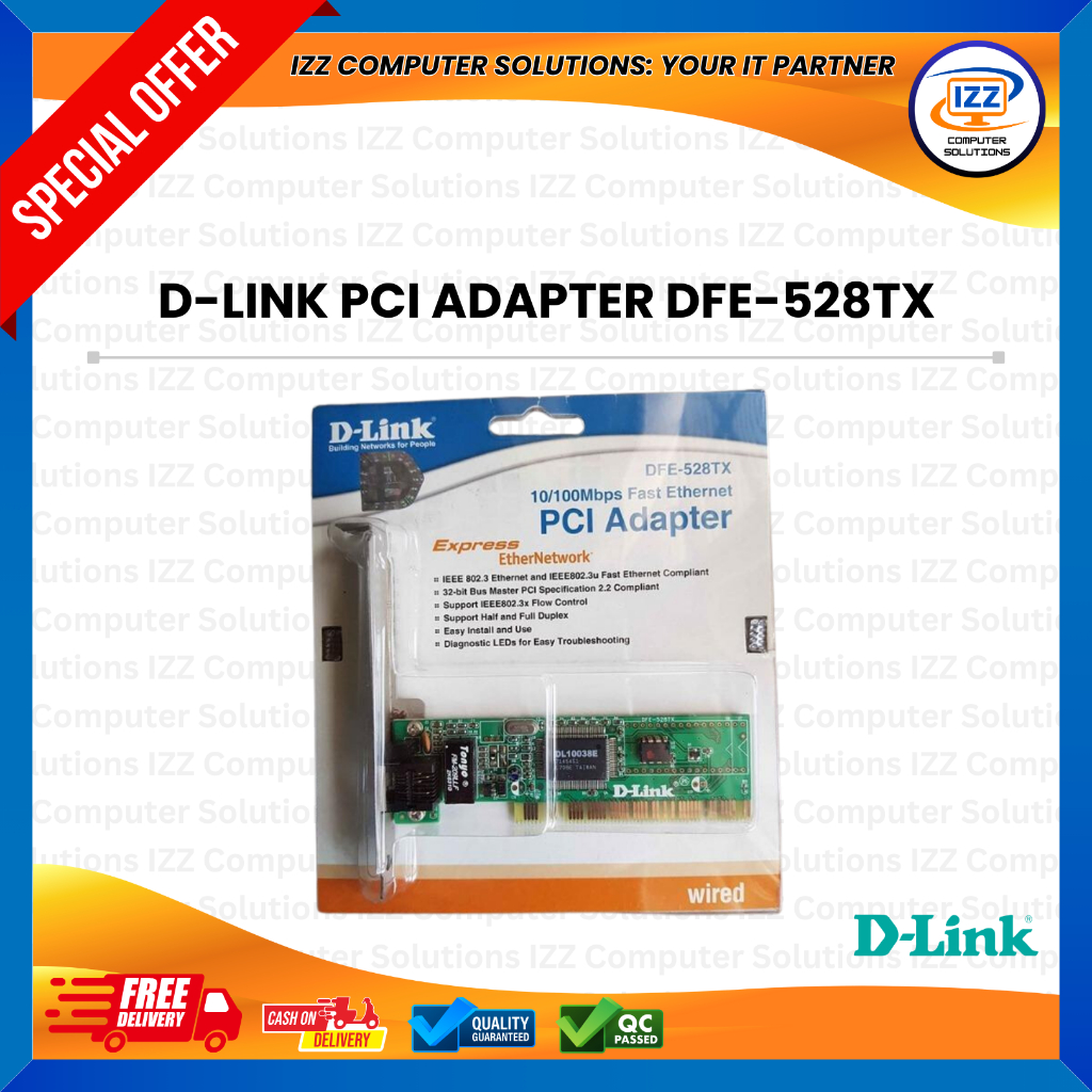 D-LINK DFE-538TX PCI LAN CARD ETHERNET ADAPTER 10/100Mpbs [OFFER ...