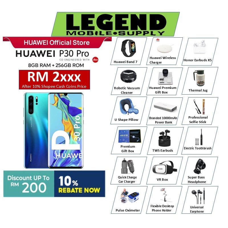 Huawei P30 Pro | 8GB Ram+256GB Rom | Triple 40MP Camera | 10% Shopee ...