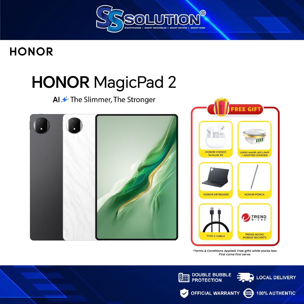Honor Magic Pad 2 WiFi (12GB+256GB) 12.3" 144Hz 3K OLED I CPU model ...