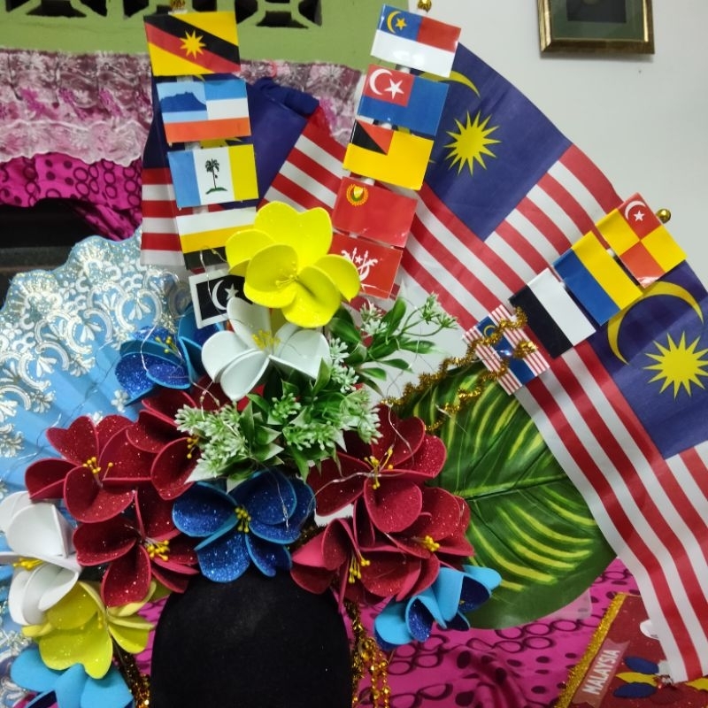 cekak sanggul merdeka bunga raya(bunga raya mix) | Shopee Malaysia
