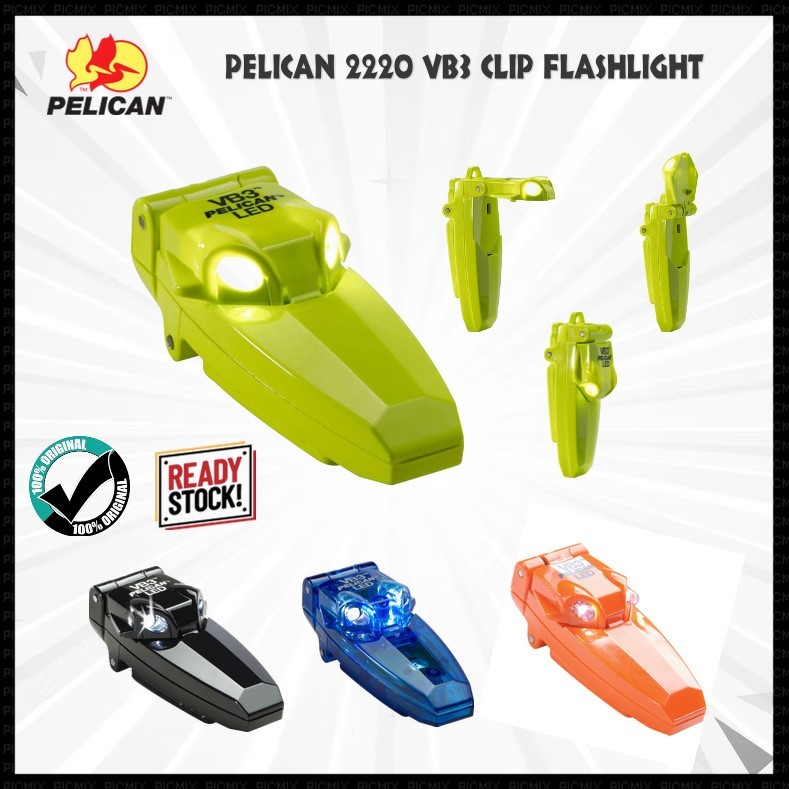 Original Pelican™ 2220 VB3 LED Clip Flashlight / Ex proof / IECEx ...