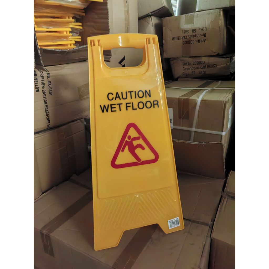 Safety Floor Signage / CAUTION WET FLOOR A-Standing PVC Floor Folding ...