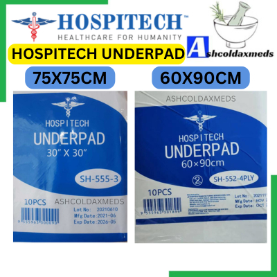 HOSPITECH UNDERPAD SIZE 60CMX90CM/75CMX75CM 4PLY 10PCS | Shopee Malaysia