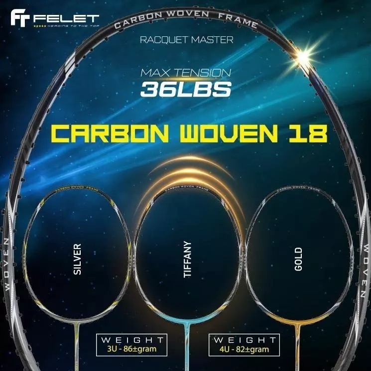 FELET CARBON WOVEN 18 4U RACQUET MASTER SERIES RACKET | Shopee Malaysia