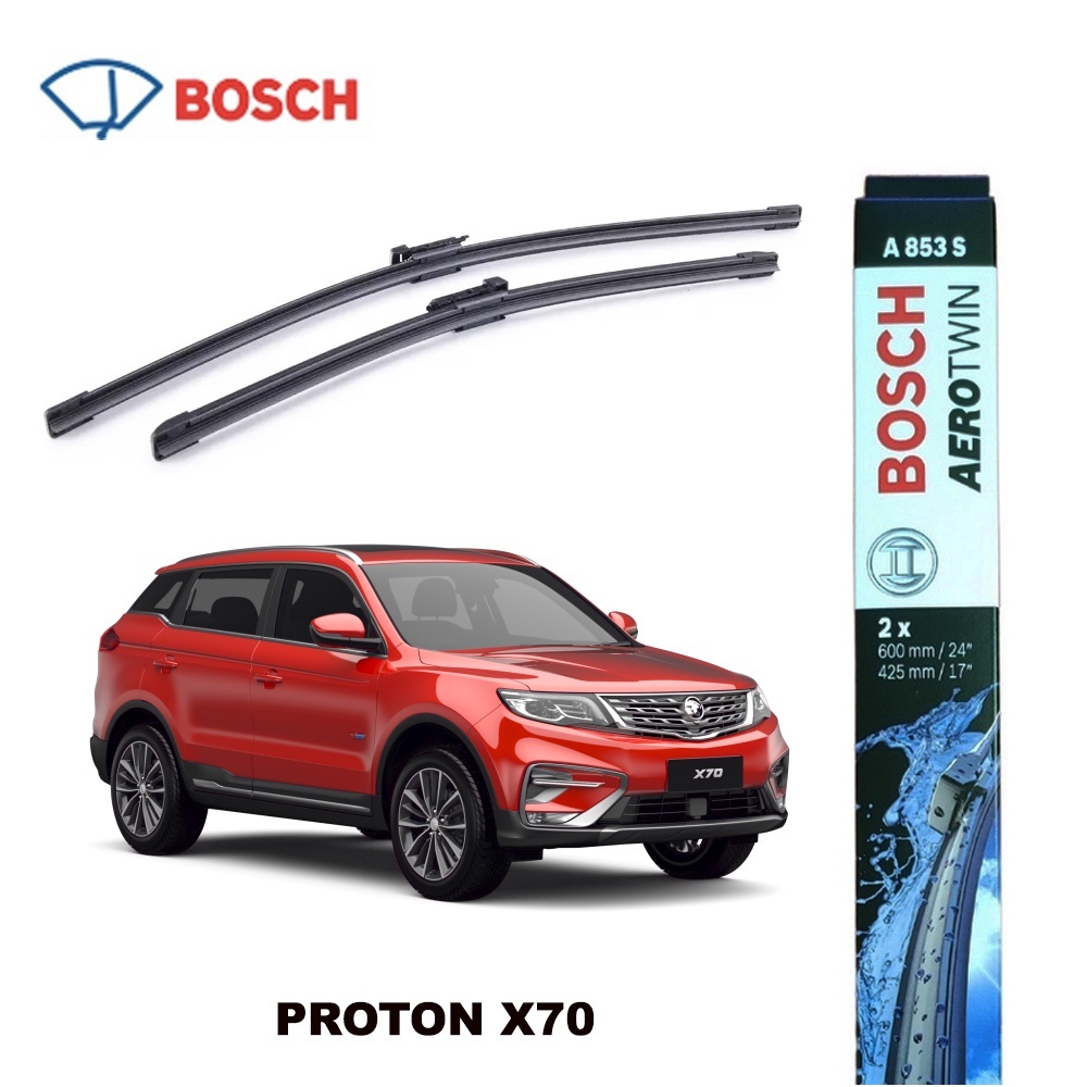 PROTON X70 2018+ A853S BOSCH AEROTWIN WINDSCREEN WIPER SET (24/17 ...