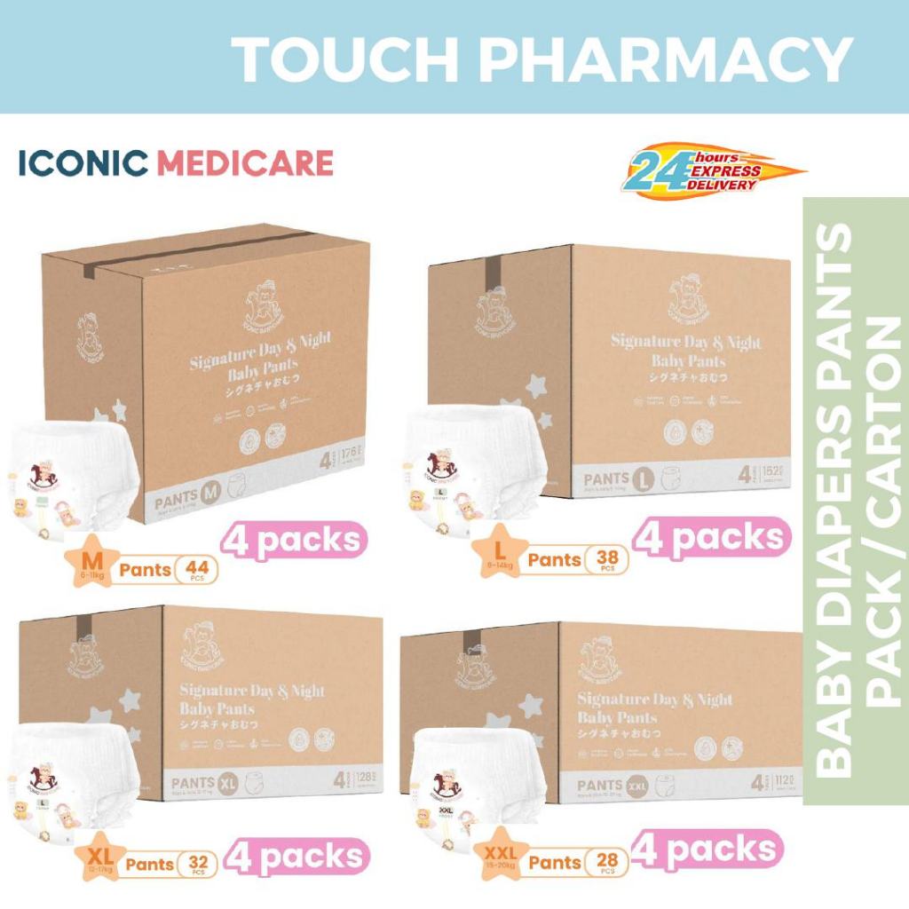 ICONIC Babycare Baby Signature Day & Night Diaper/diapers Pants M-44's ...