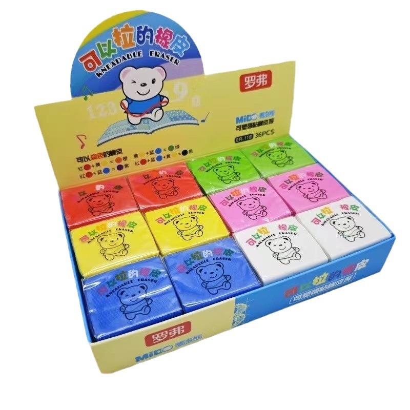 Eraser Art Clay Eraser Color-changing Brushed Colored Pencil Eraser ...