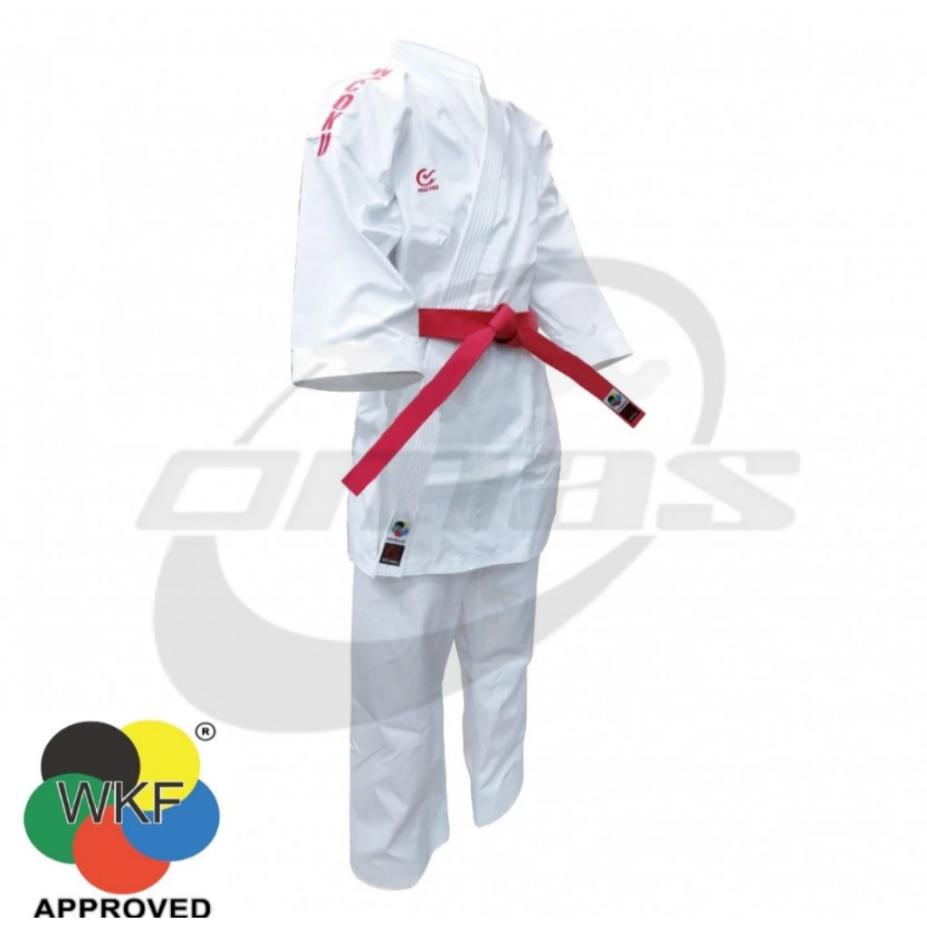 WACOKU WKF APPROVED BLUE/RED STRIPE KATA GI-SNAPPING EFFECT WAWKF9002B ...