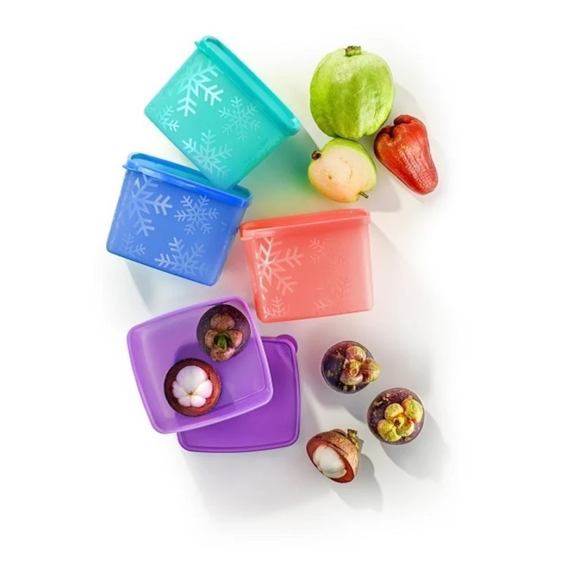 Tupperware Snowflake Medium Square Round (800ml x 4 Pcs) | Shopee Malaysia