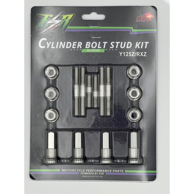 Tiang Head Stainless Steel RXZ 125Z STUD NUT Kit ESR Motor Head Block ...