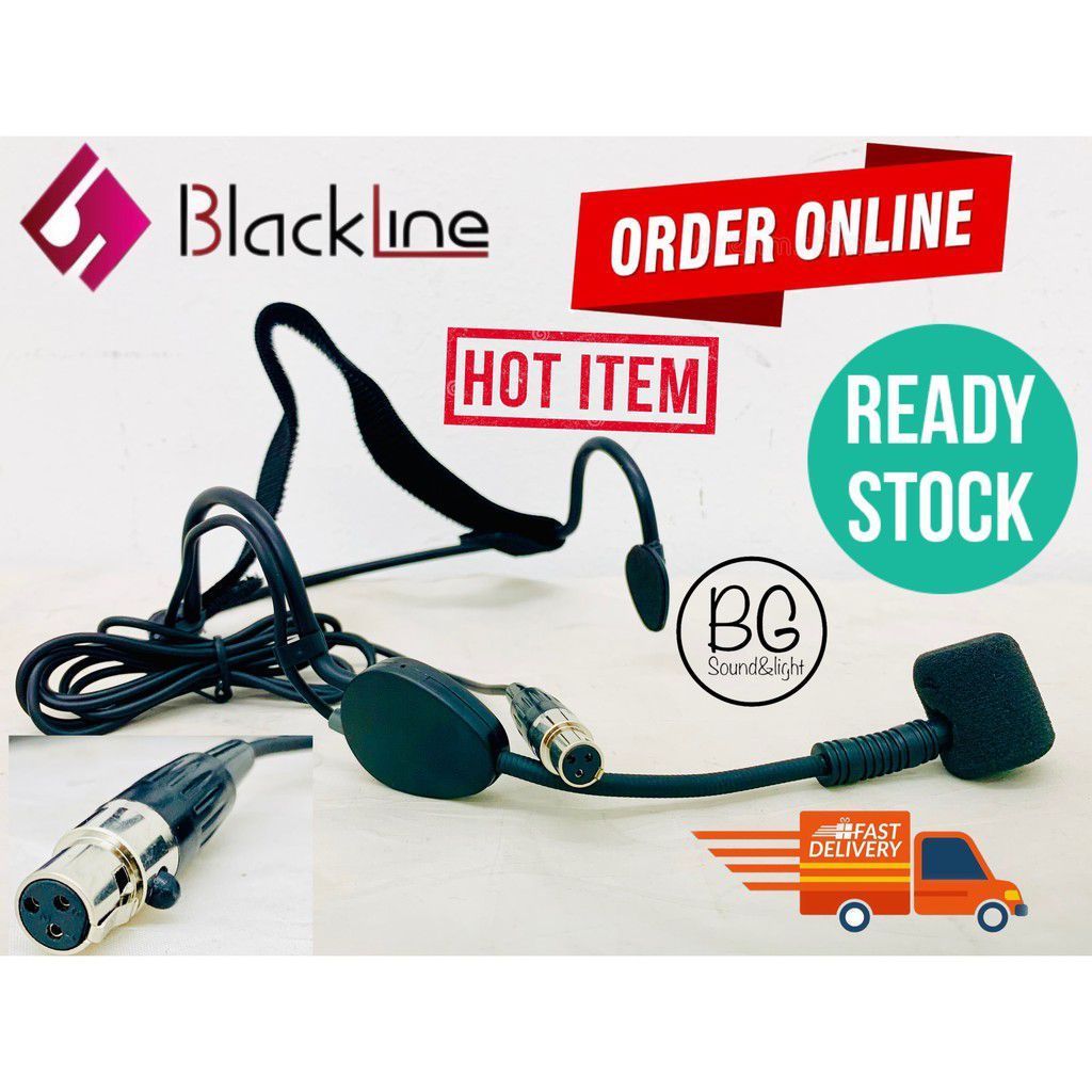 BLACKLINE THICK HEADSET FOR WIRELESS MIC | Shopee Malaysia