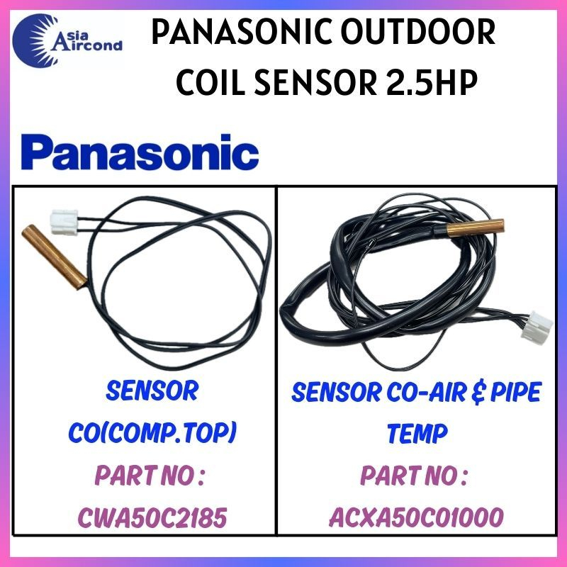 PANASONIC 2-TYPE OF OUTDOOR COIL SENSOR 2.5HP【 COMP.TOP & AIR AND PIPE ...